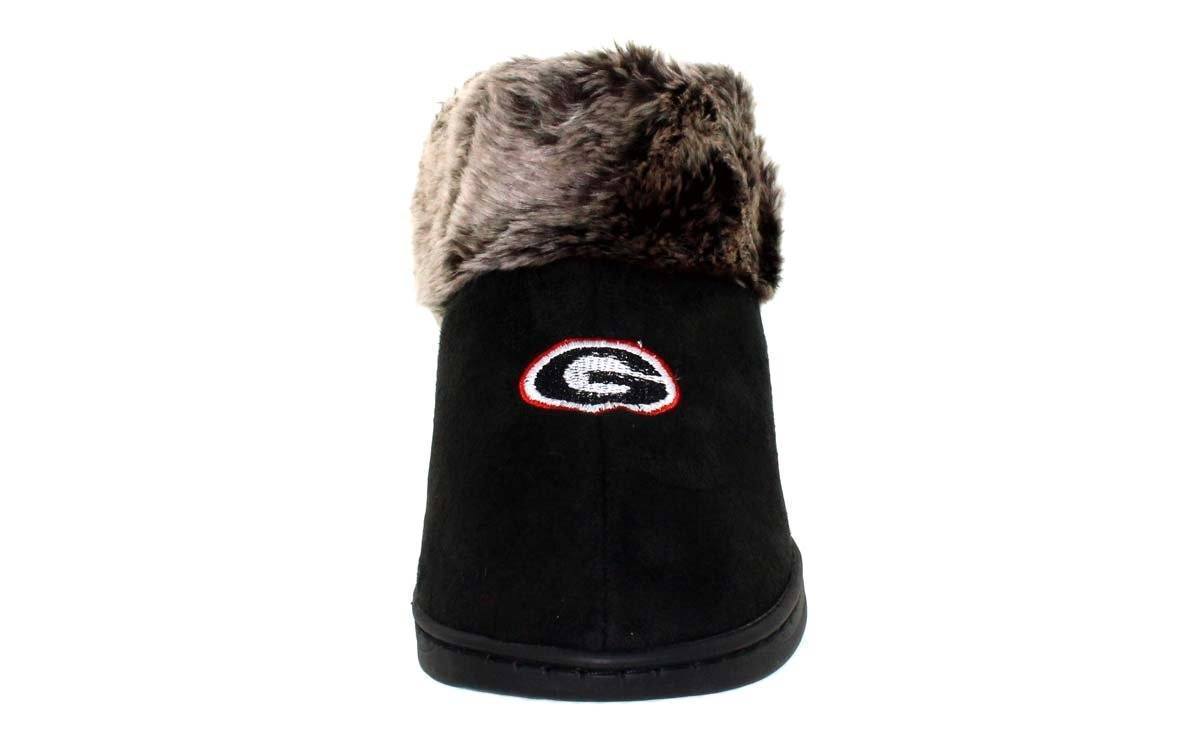 Georgia Bulldogs Faux Sheepskin Furry Top Indoor/Outdoor Slippers ...